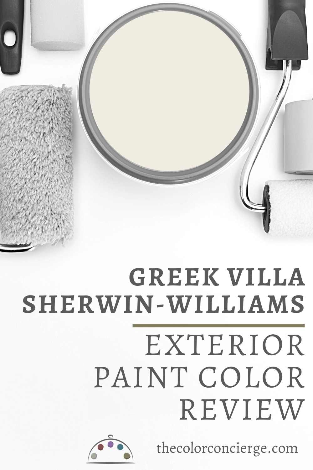 Greek Villa White Exterior Paint Color Review - Before and After