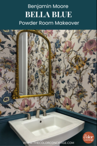 Benjamin Moore Bella Blue Powder Room | Color Concierge