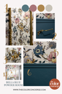 Benjamin Moore Bella Blue Powder Room | Color Concierge