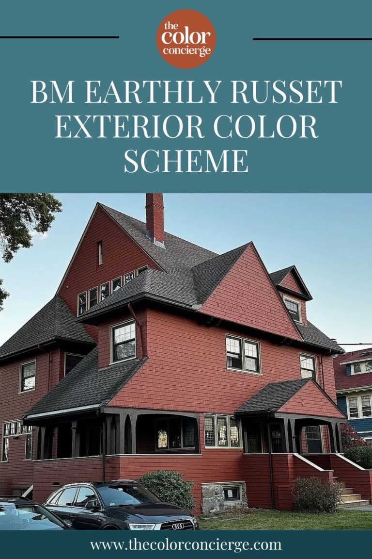 Benjamin Moore Earthy Russet Brown Exterior Color Palette - Color Concierge