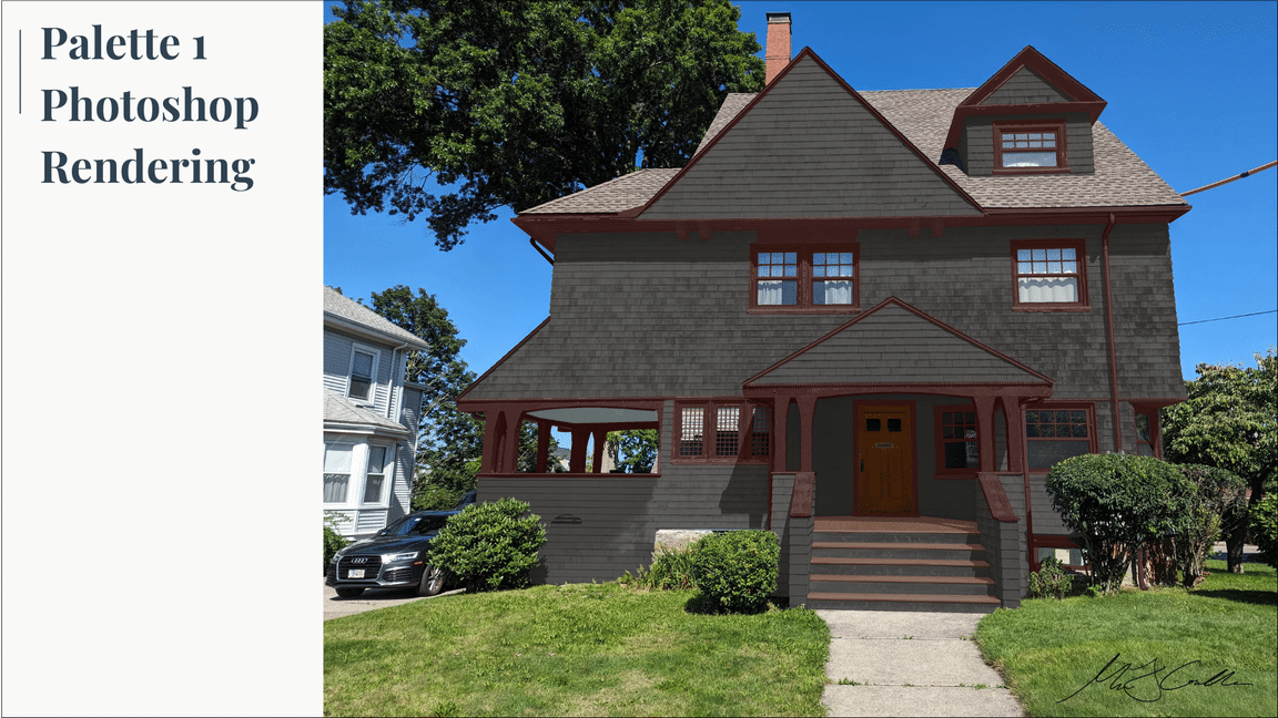 Benjamin Moore Earthy Russet Brown Exterior Color Palette - Color Concierge